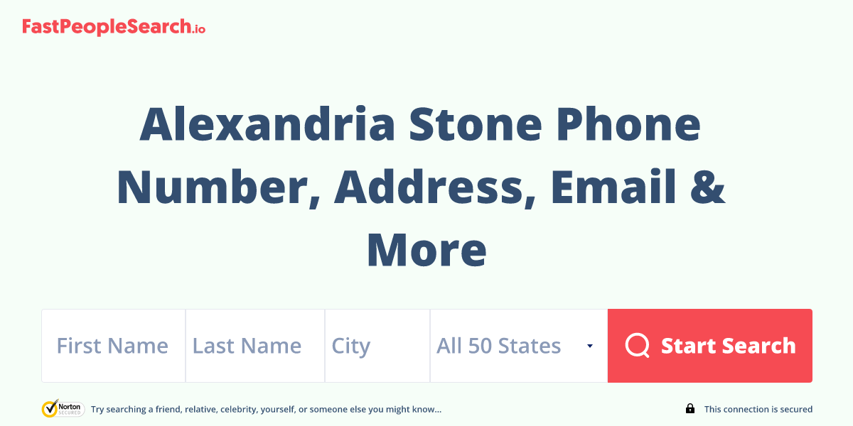 Alexandria Stone Phone Number, Address, Email & More | FastPeopleSearch.io