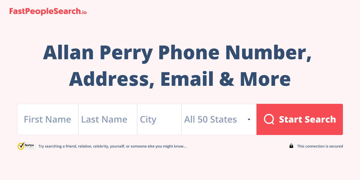 Allan Perry Phone Number, Address, Email & More | FastPeopleSearch.io