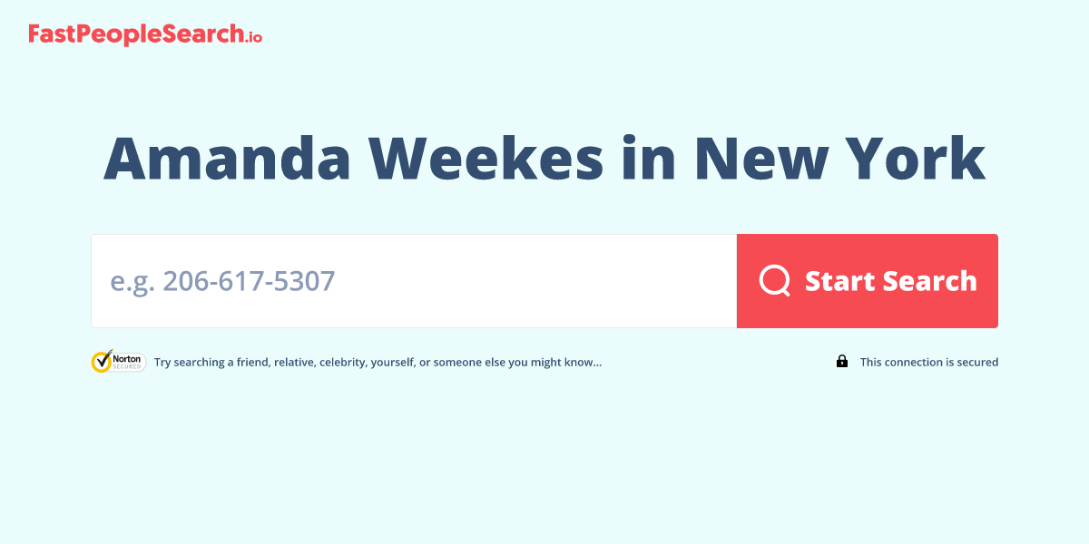 Amanda Weekes Phone Number, Address, Email & More | FastPeopleSearch.io
