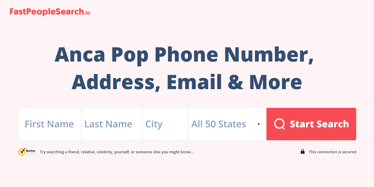 Anca Pop Phone Number, Address, Email & More | FastPeopleSearch.io