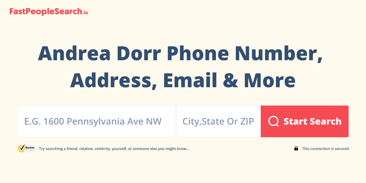 Andrea Dorr Phone Number, Address, Email & More | FastPeopleSearch.io