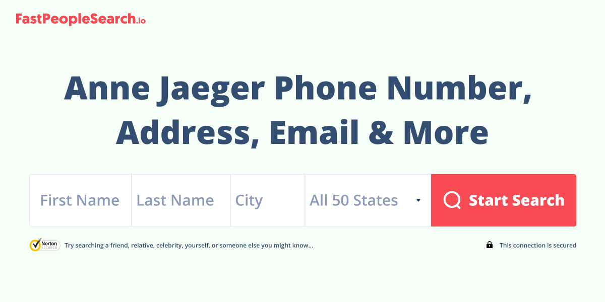 Anne Jaeger Phone Number, Address, Email & More | FastPeopleSearch.io