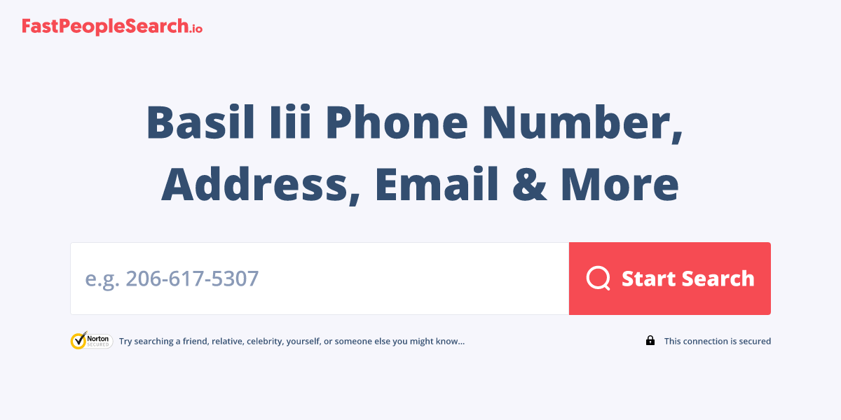 Basil Iii Phone Number, Address, Email & More | FastPeopleSearch.io