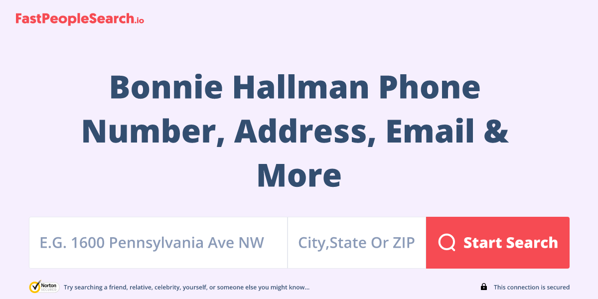 Bonnie Hallman Phone Number, Address, Email & More | FastPeopleSearch.io