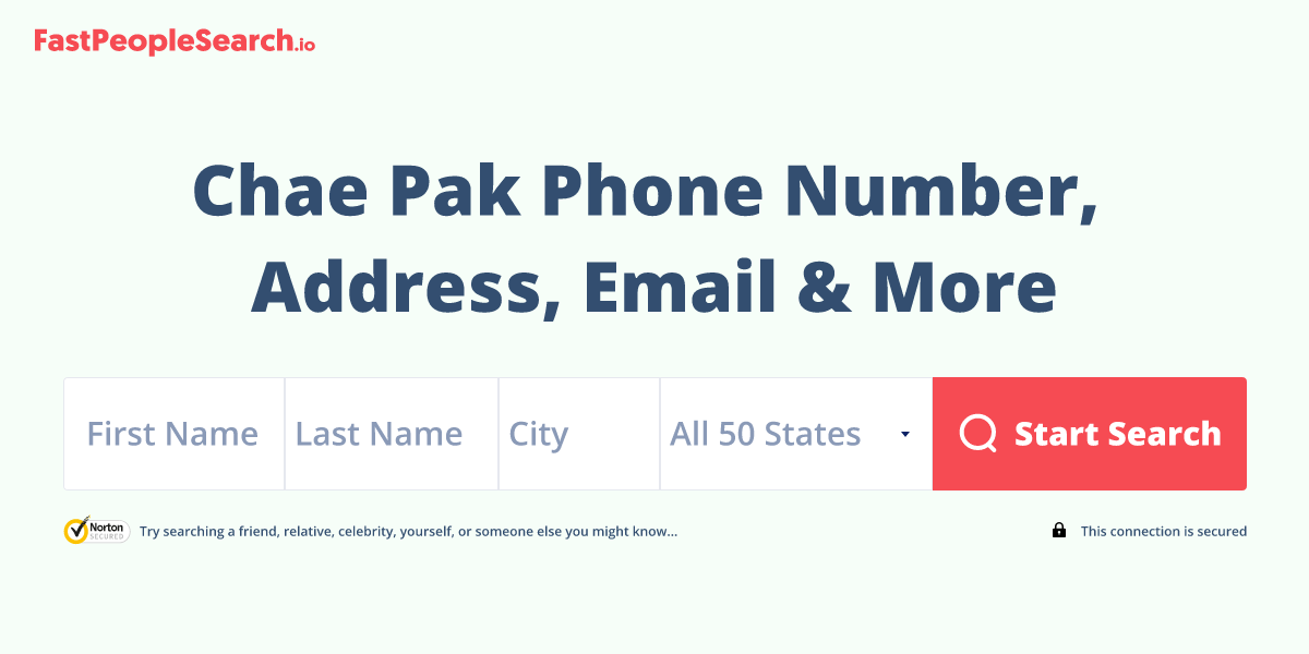 Chae Pak Phone Number, Address, Email & More | FastPeopleSearch.io