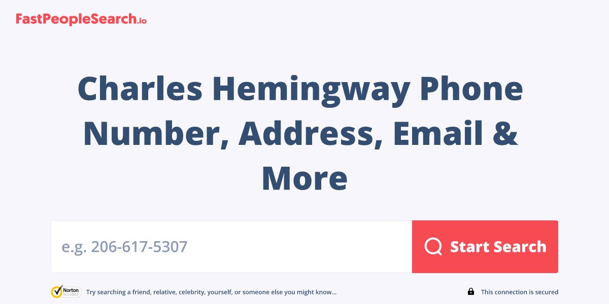 Charles Hemingway Phone Number, Address, Email & More | FastPeopleSearch.io