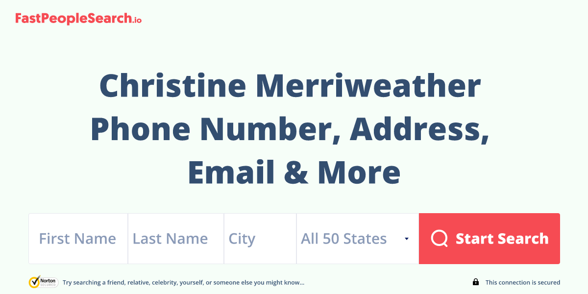 Christine Merriweather Phone Number, Address, Email & More ...