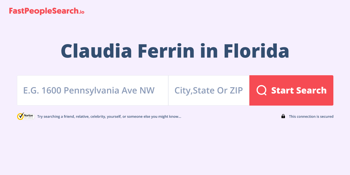 Claudia Ferrin in Florida - Phone Number, Address, Email & More
