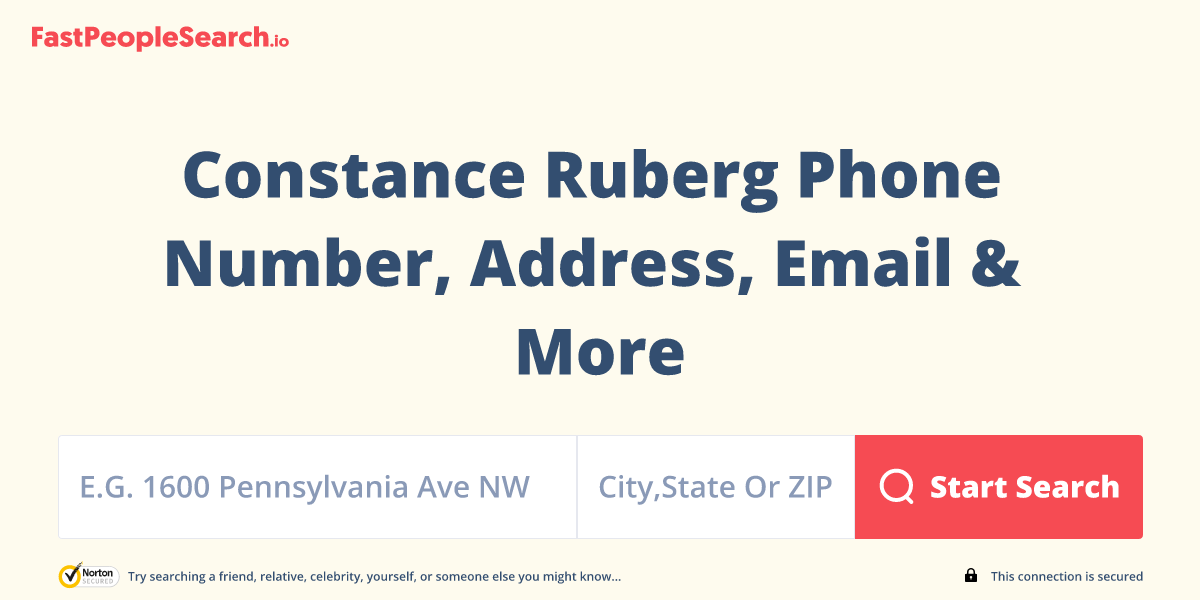 Constance Ruberg Phone Number, Address, Email & More | FastPeopleSearch.io