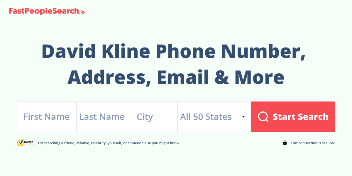 David Kline Phone Number, Address, Email & More | FastPeopleSearch.io