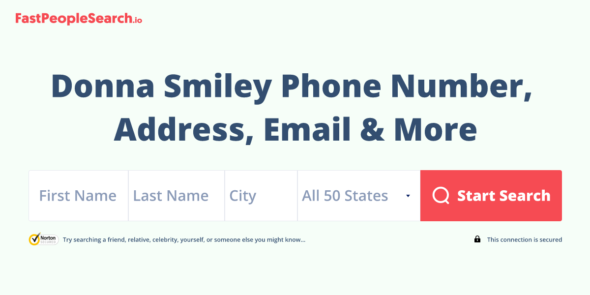 Donna Smiley Phone Number, Address, Email & More | FastPeopleSearch.io