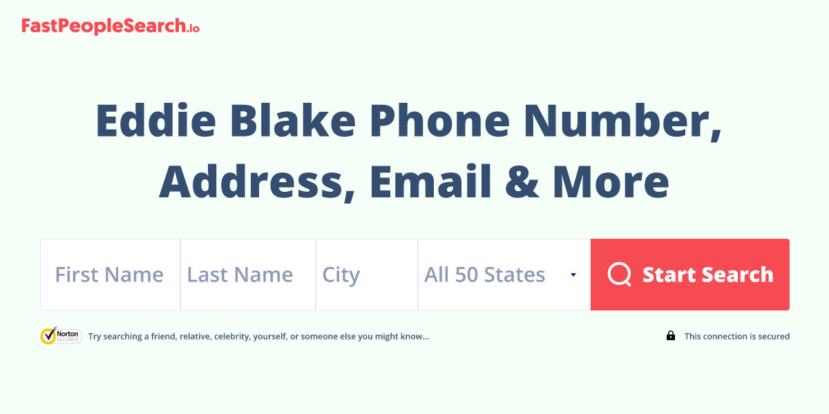 Eddie Blake Phone Number, Address, Email & More | FastPeopleSearch.io