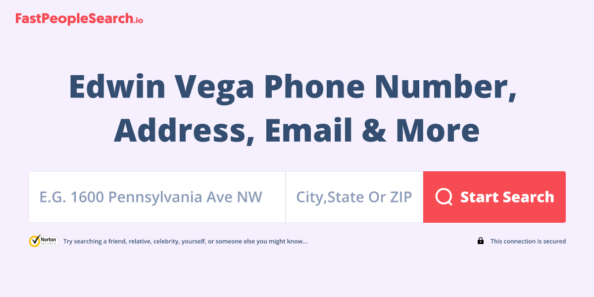 Edwin Vega Phone Number, Address, Email & More | FastPeopleSearch.io