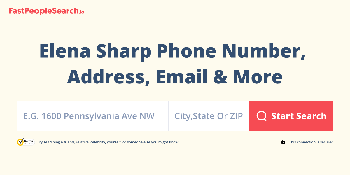 Elena Sharp Phone Number, Address, Email & More | FastPeopleSearch.io