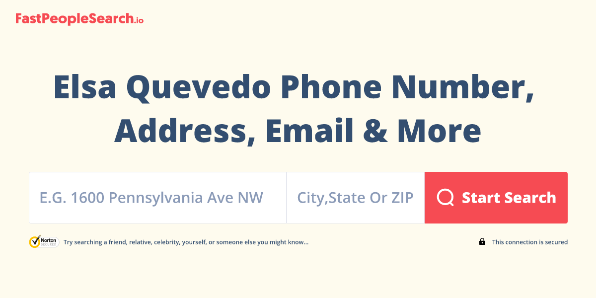 Elsa Quevedo Phone Number, Address, Email & More | FastPeopleSearch.io