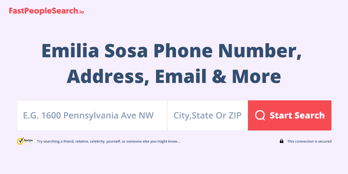 Emilia Sosa Phone Number, Address, Email & More | FastPeopleSearch.io