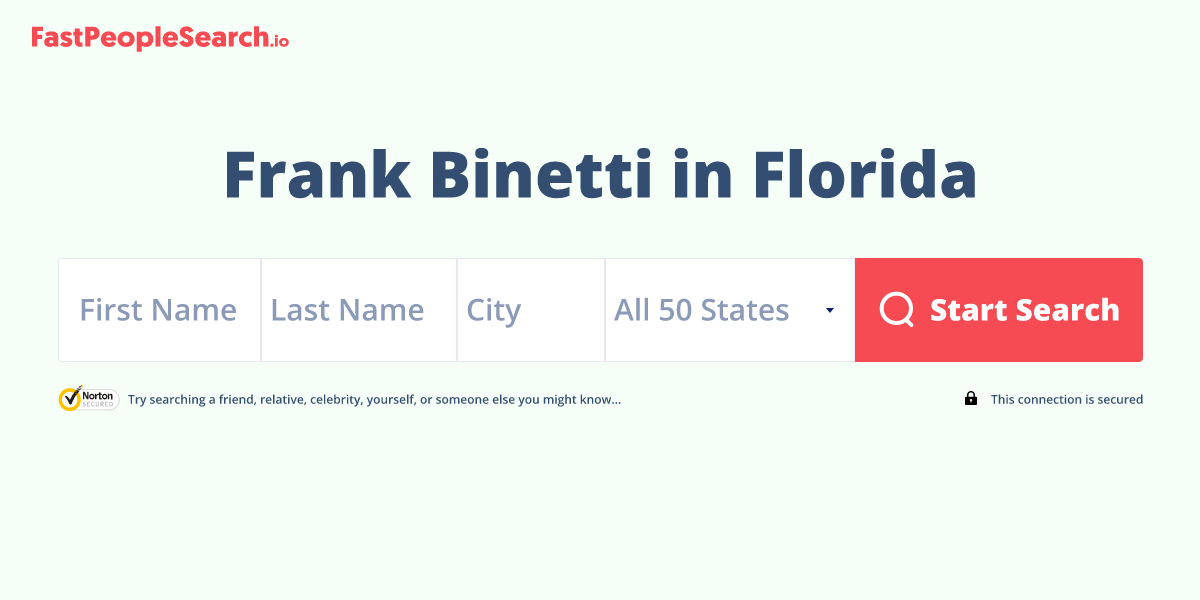 Frank Binetti in Florida - Phone Number, Address, Email & More