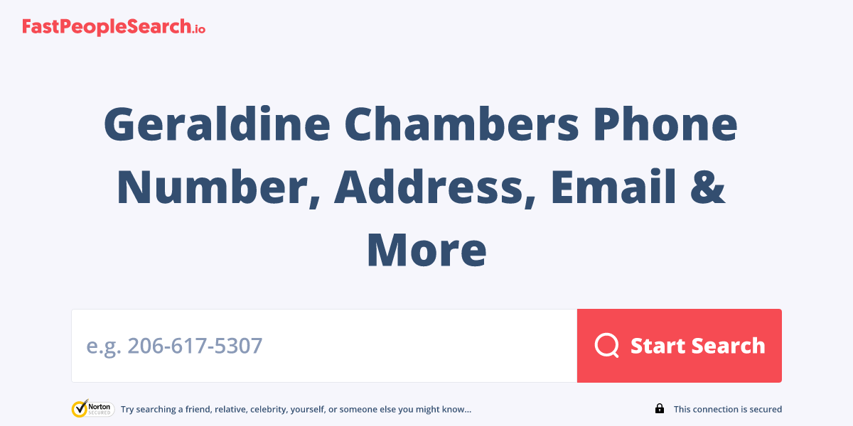 Geraldine Chambers Phone Number, Address, Email & More ...