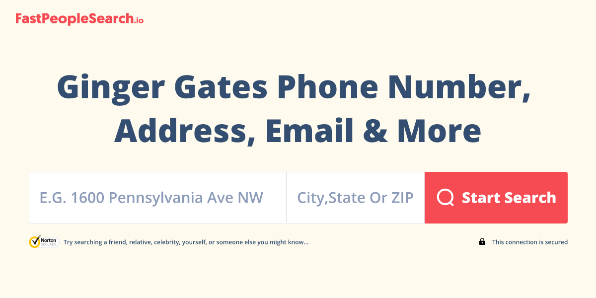 Ginger Gates Phone Number, Address, Email & More | FastPeopleSearch.io