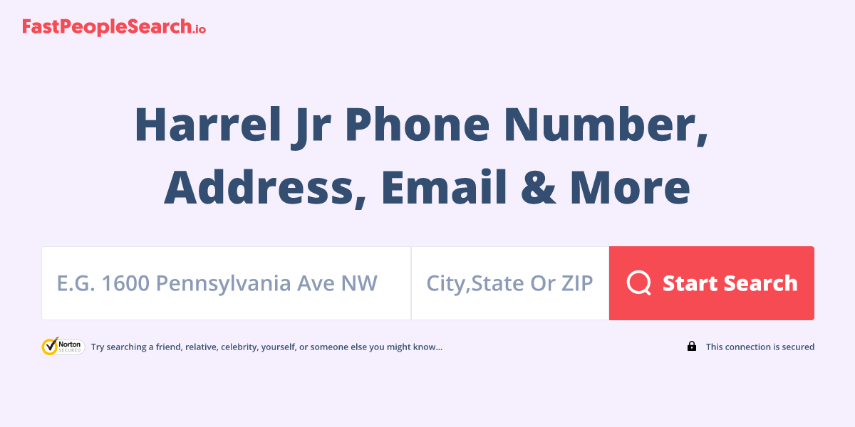 Harrel Jr Phone Number, Address, Email & More | FastPeopleSearch.io