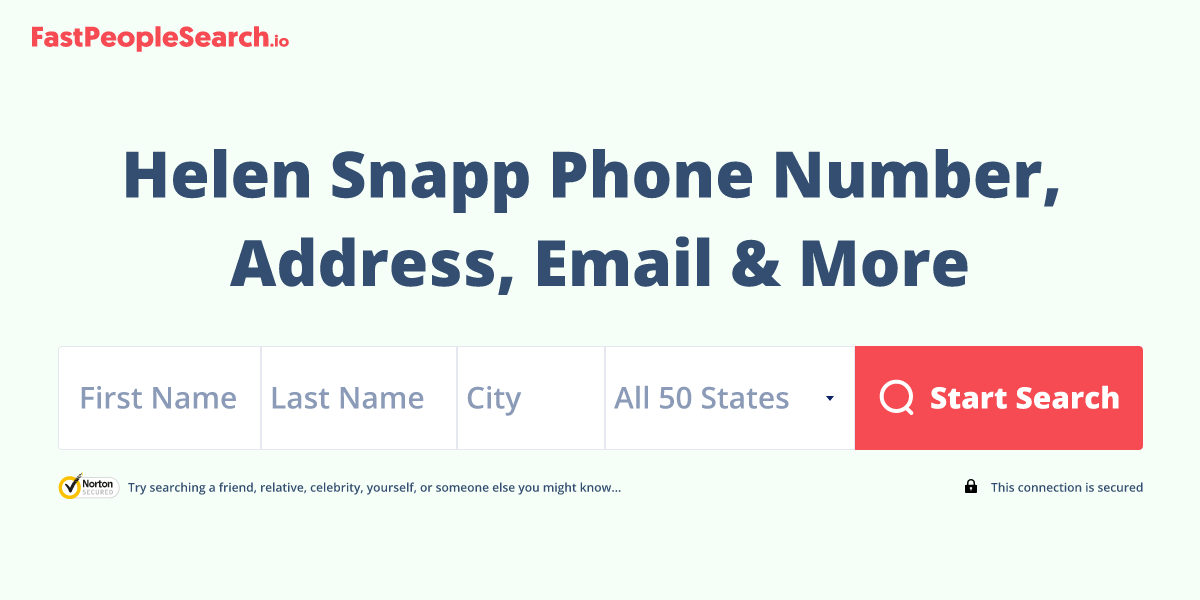 Helen Snapp Phone Number, Address, Email & More | FastPeopleSearch.io
