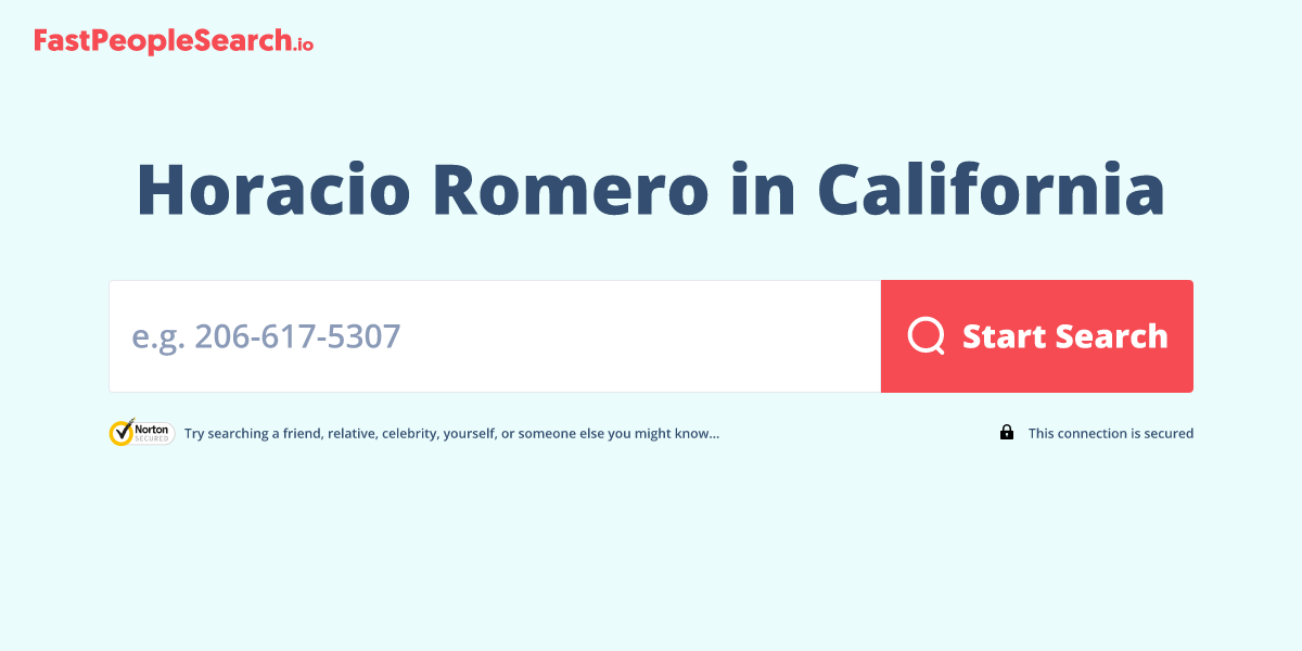 Horacio Romero Phone Number, Address, Email & More | FastPeopleSearch.io