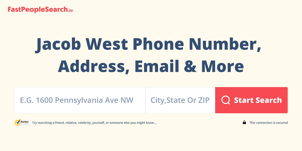 Jacob West Phone Number, Address, Email & More | FastPeopleSearch.io