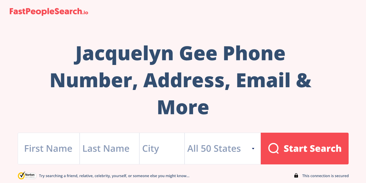 Jacquelyn Gee Phone Number, Address, Email & More | FastPeopleSearch.io