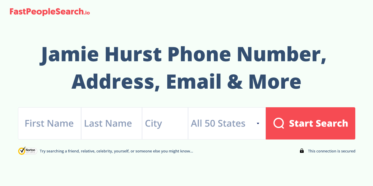 Jamie Hurst Phone Number, Address, Email & More | FastPeopleSearch.io