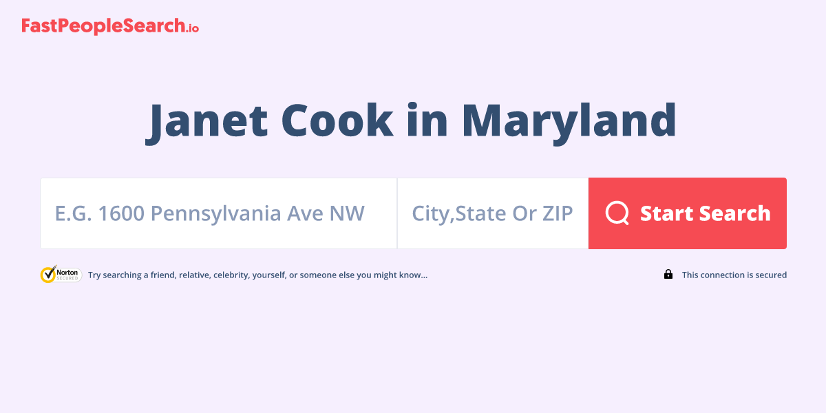 Janet Cook in Maryland - Phone Number, Address, Email & More