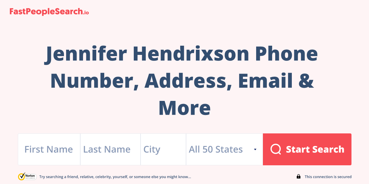Jennifer Hendrixson Phone Number, Address, Email & More | FastPeopleSearch.io