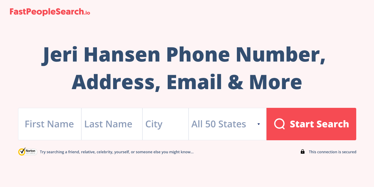 Jeri Hansen Phone Number, Address, Email & More | FastPeopleSearch.io