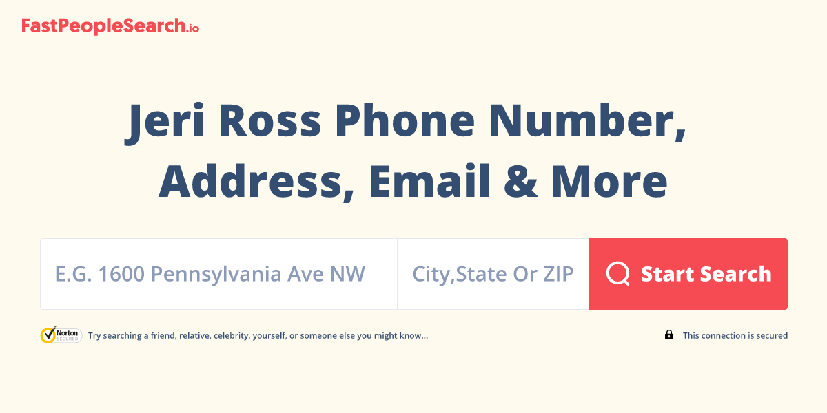 Jeri Ross Phone Number, Address, Email & More | FastPeopleSearch.io