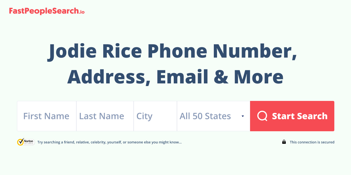 Jodie Rice Phone Number, Address, Email & More | FastPeopleSearch.io
