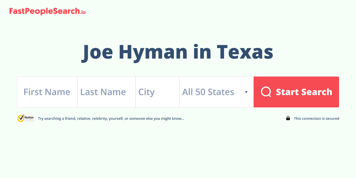 Joe Hyman in Texas - Phone Number, Address, Email & More