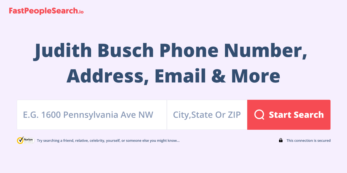 Judith Busch Phone Number, Address, Email & More | FastPeopleSearch.io