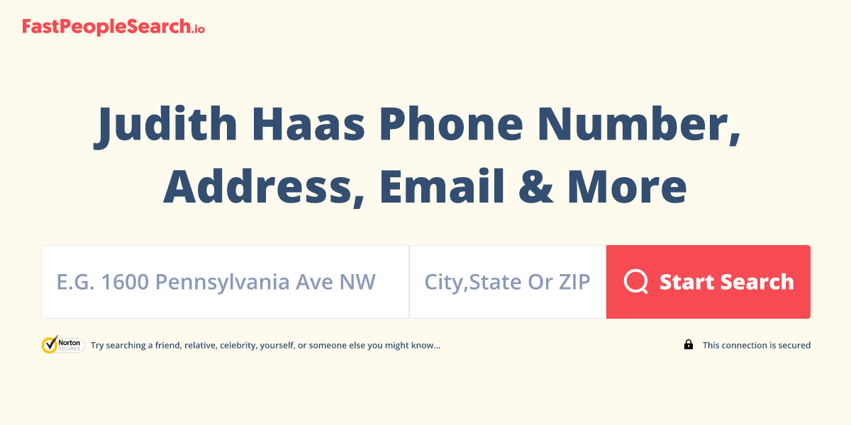 Judith Haas Phone Number, Address, Email & More | FastPeopleSearch.io