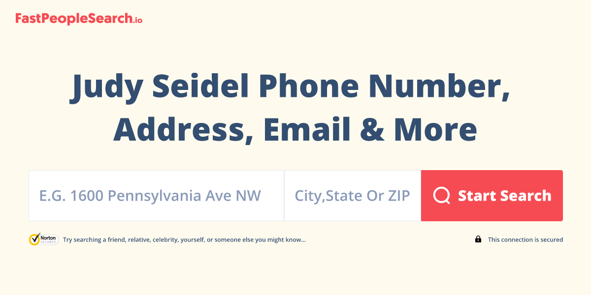 Judy Seidel Phone Number, Address, Email & More | FastPeopleSearch.io