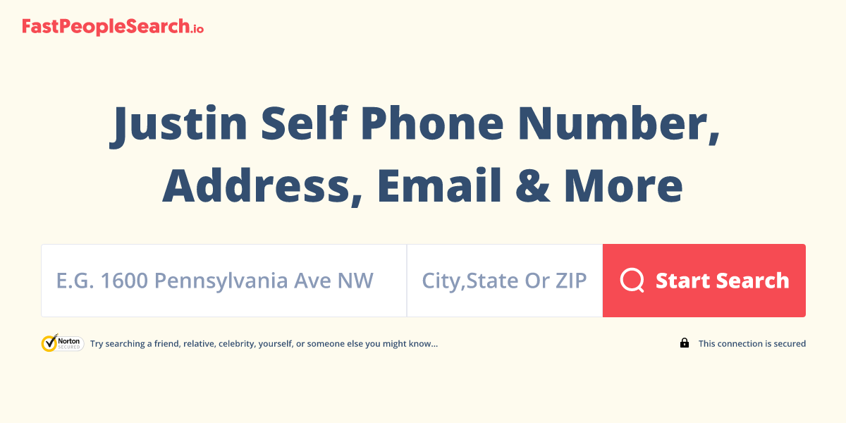 Justin Self Phone Number, Address, Email & More | FastPeopleSearch.io