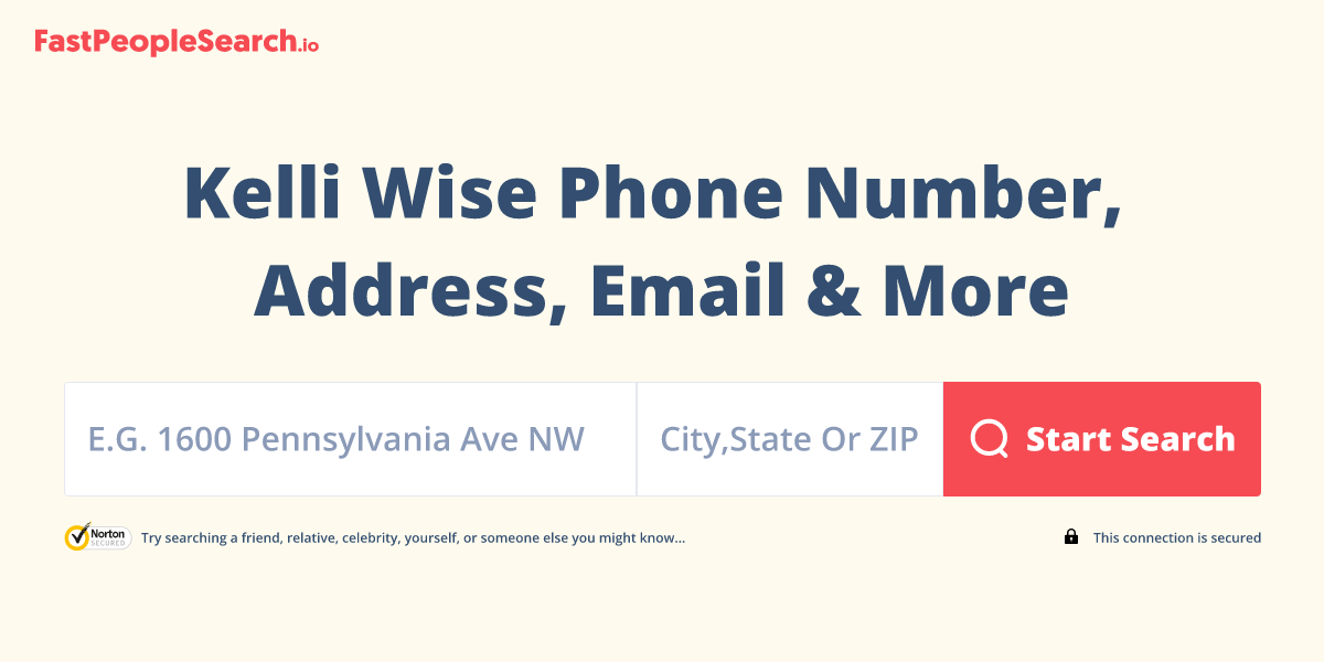 Kelli Wise Phone Number, Address, Email & More | FastPeopleSearch.io