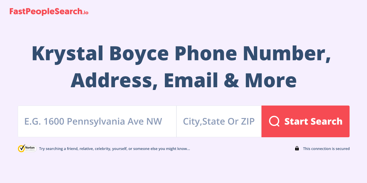 Krystal Boyce Phone Number, Address, Email & More | FastPeopleSearch.io