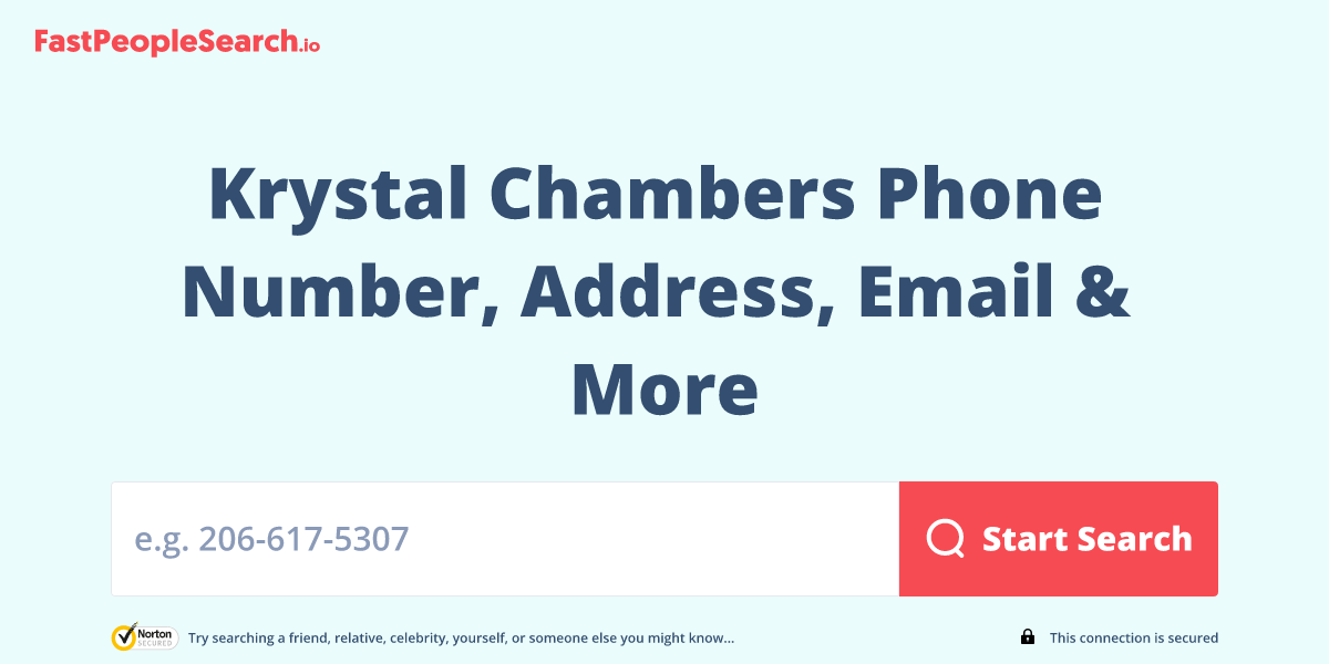 Krystal Chambers Phone Number, Address, Email & More | FastPeopleSearch.io