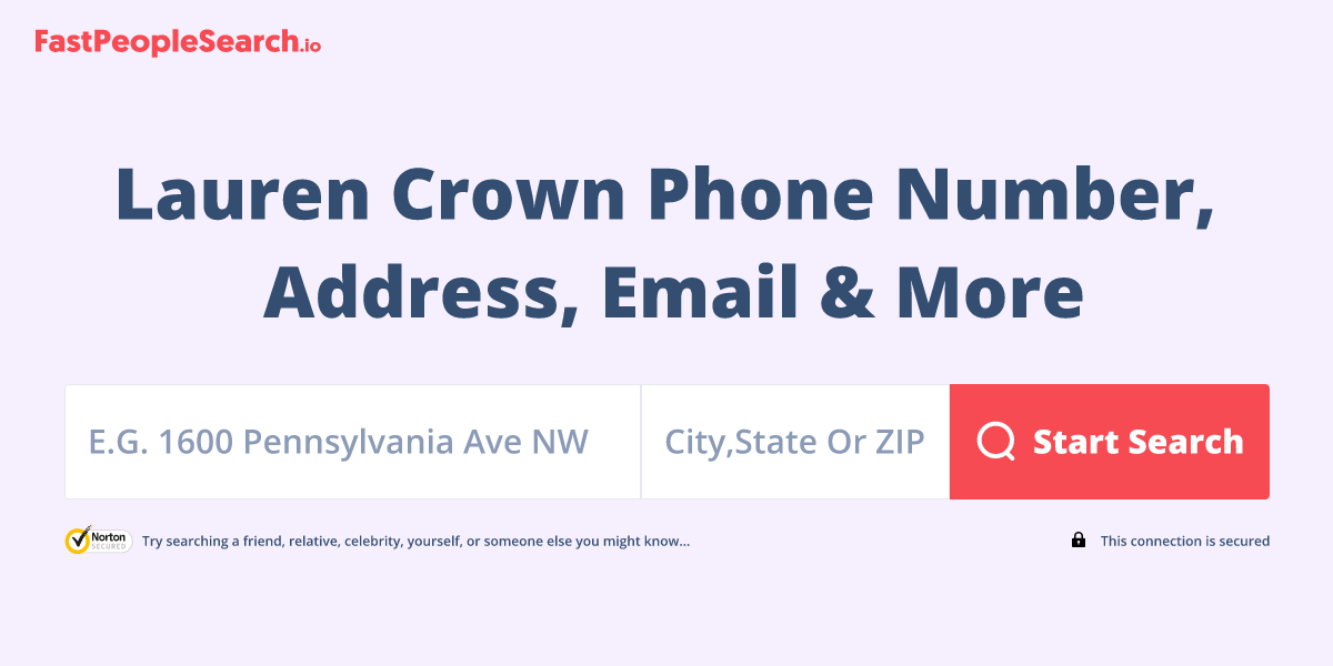 Lauren Crown Phone Number, Address, Email & More | FastPeopleSearch.io