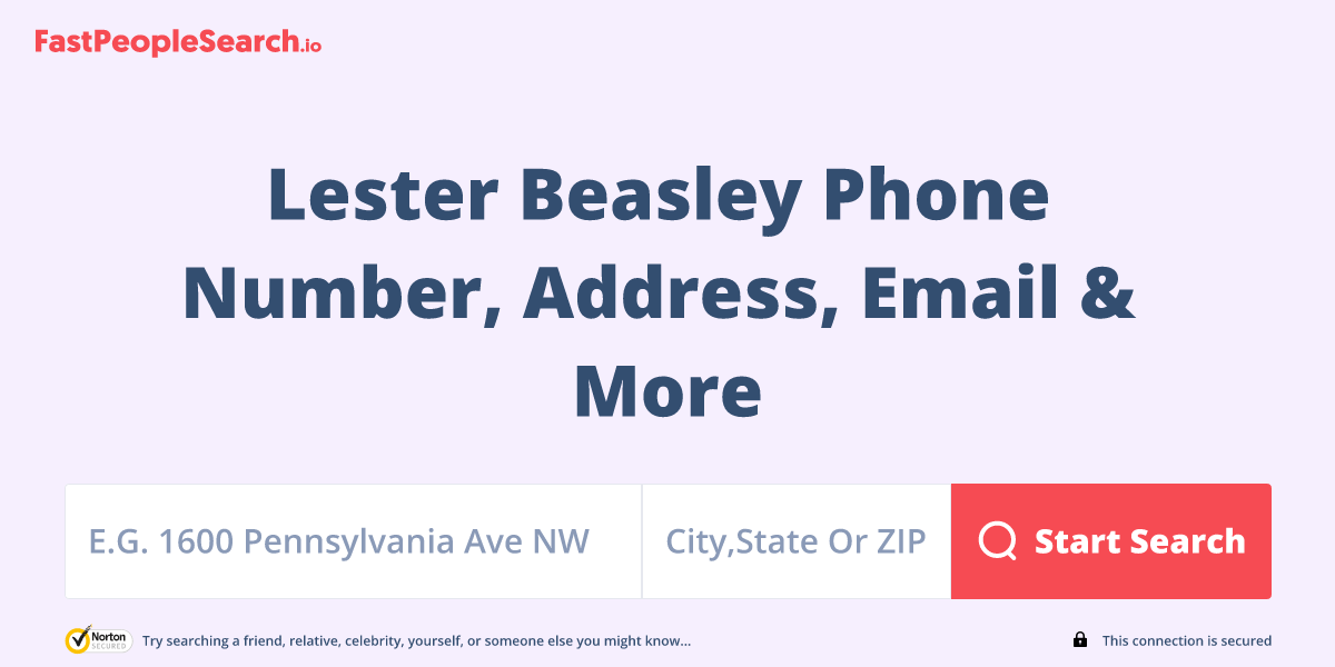 Lester Beasley Phone Number, Address, Email & More | FastPeopleSearch.io