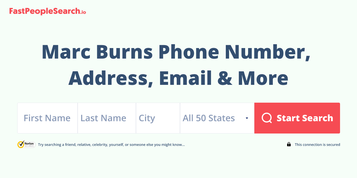 Marc Burns Phone Number, Address, Email & More | FastPeopleSearch.io