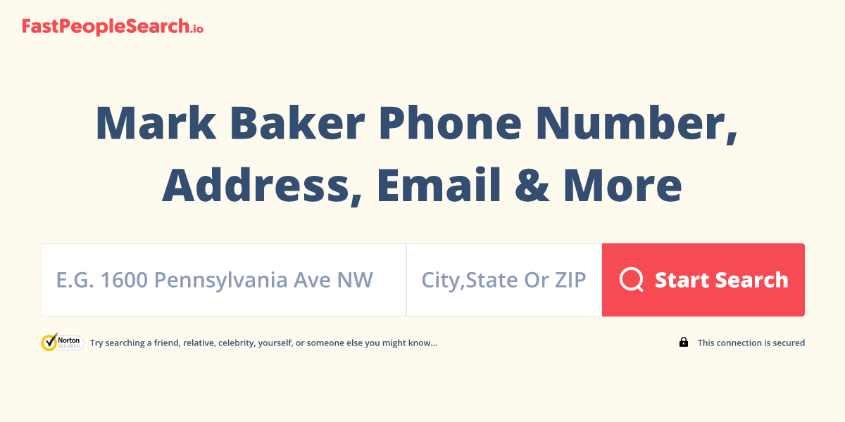 Mark Baker Phone Number, Address, Email & More | FastPeopleSearch.io