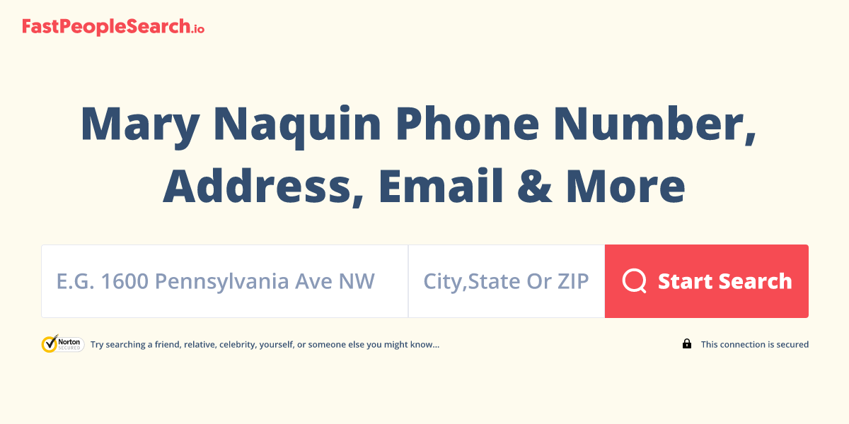 Mary Naquin Phone Number, Address, Email & More | FastPeopleSearch.io
