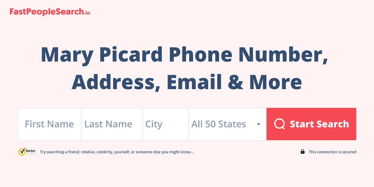 Mary Picard Phone Number, Address, Email & More | FastPeopleSearch.io