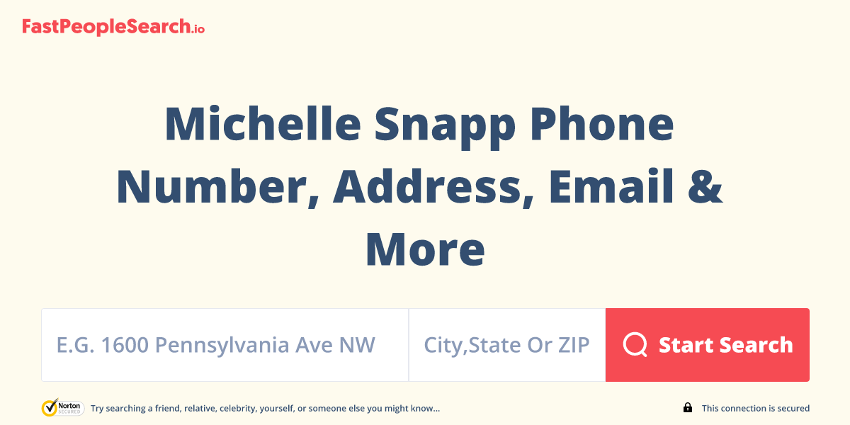 Michelle Snapp Phone Number, Address, Email & More | FastPeopleSearch.io