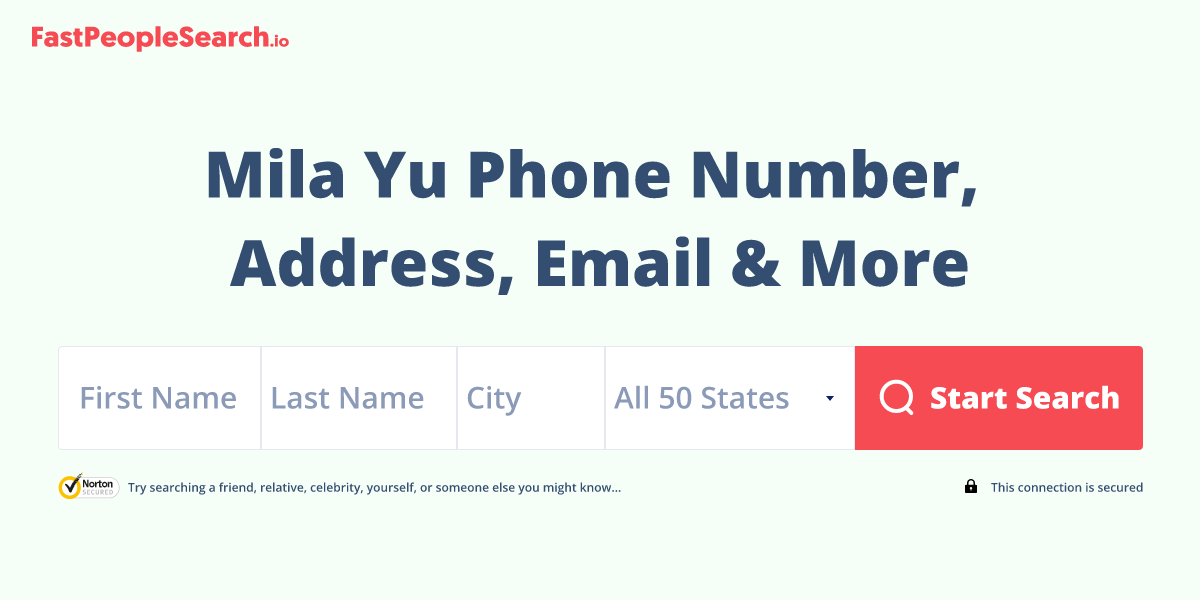 Mila Yu Phone Number, Address, Email & More | FastPeopleSearch.io